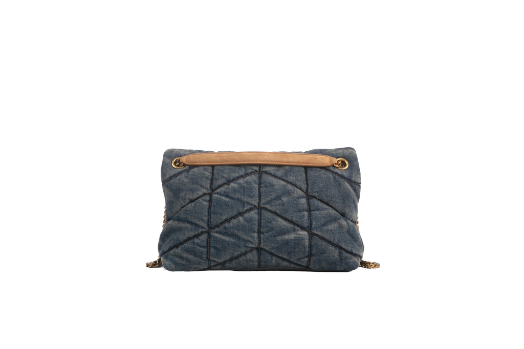 YSL LOULOU PUFFER DENIM SMALL – Troca de Luxo